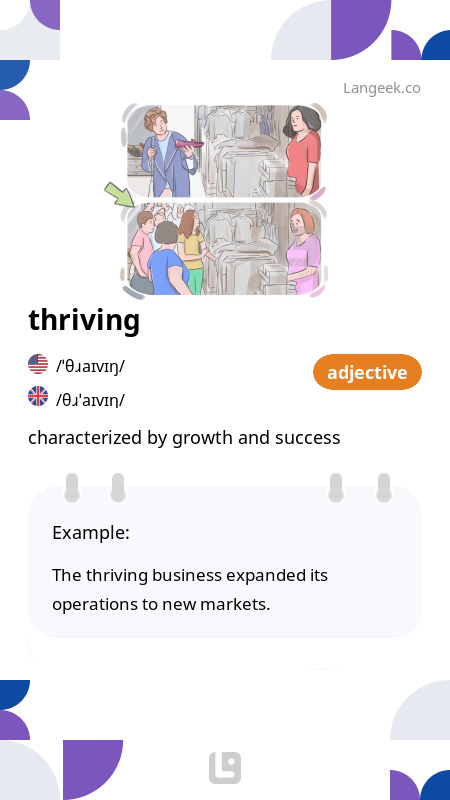 Definition & Meaning of "Thriving" | Picture Dictionary