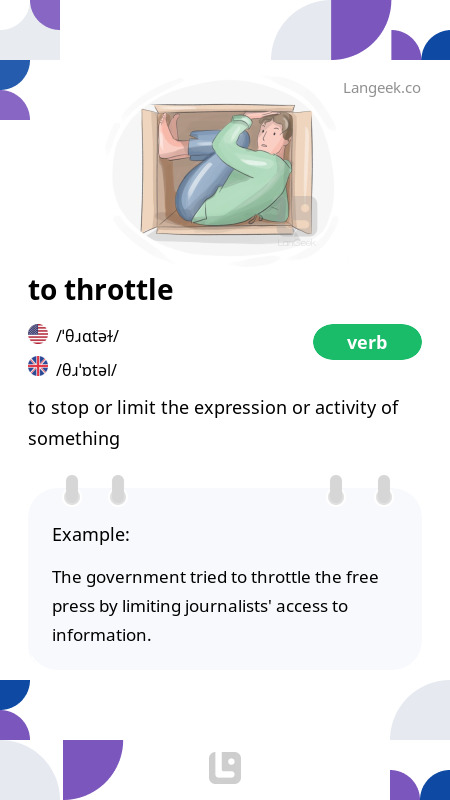 Definition & Meaning of "Throttle" | LanGeek