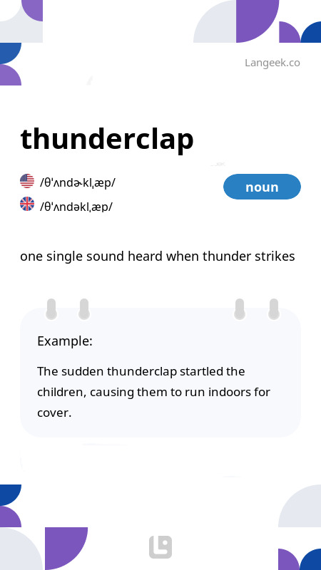 Definition & Meaning of "Thunderclap" | Picture Dictionary