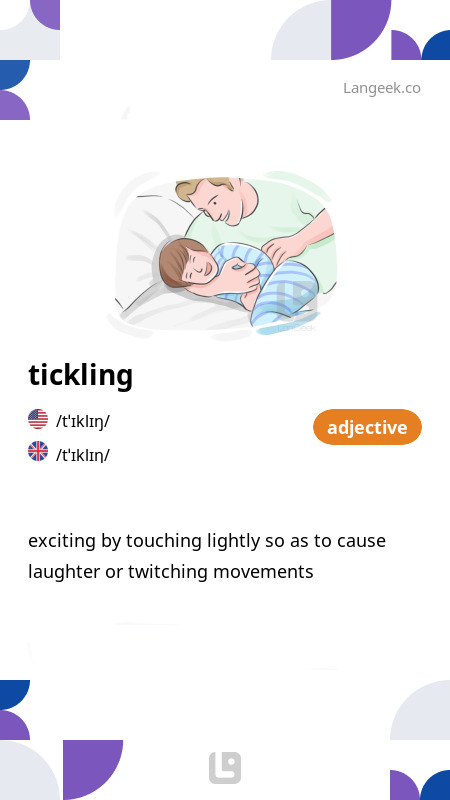 Definition & Meaning of "Tickling" | Picture Dictionary