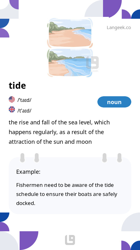 Definition & Meaning of "Tide" | LanGeek