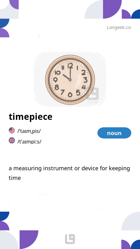 Definition & Meaning of "Timepiece" | Picture Dictionary