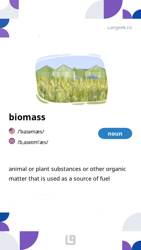 Definition & Meaning of "Biomass" | Picture Dictionary