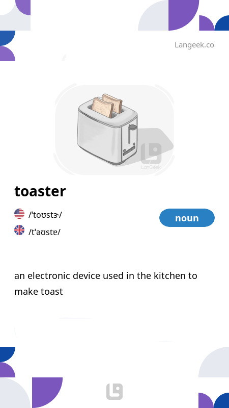 Definition & Meaning of "Toaster" | LanGeek