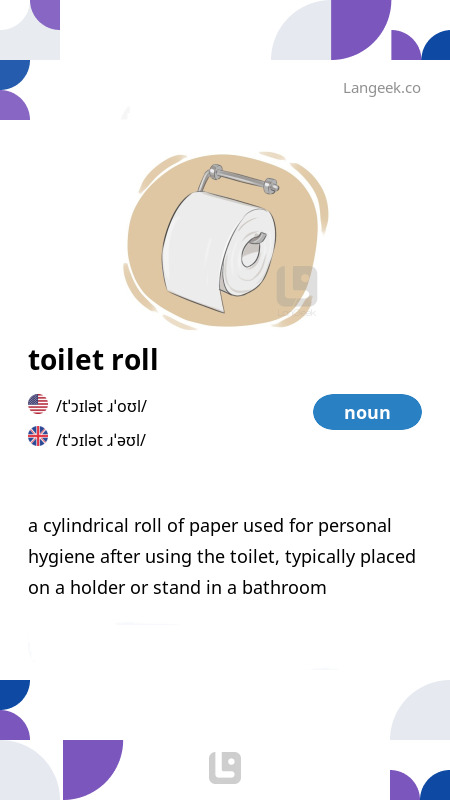 Definition & Meaning of "Toilet roll" | Picture Dictionary