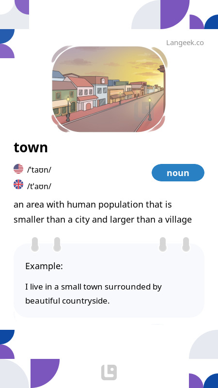 Definition & Meaning of "Town" | Picture Dictionary