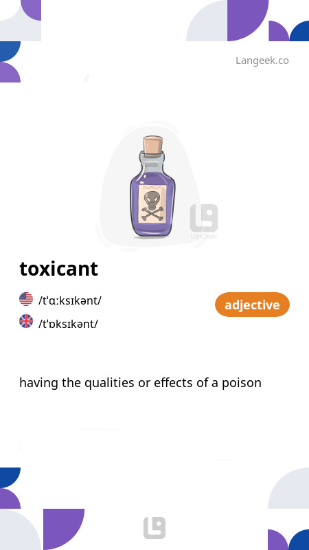 Definition & Meaning of "Toxicant" | Picture Dictionary