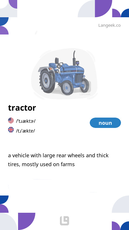 Definition & Meaning of "Tractor" | Picture Dictionary