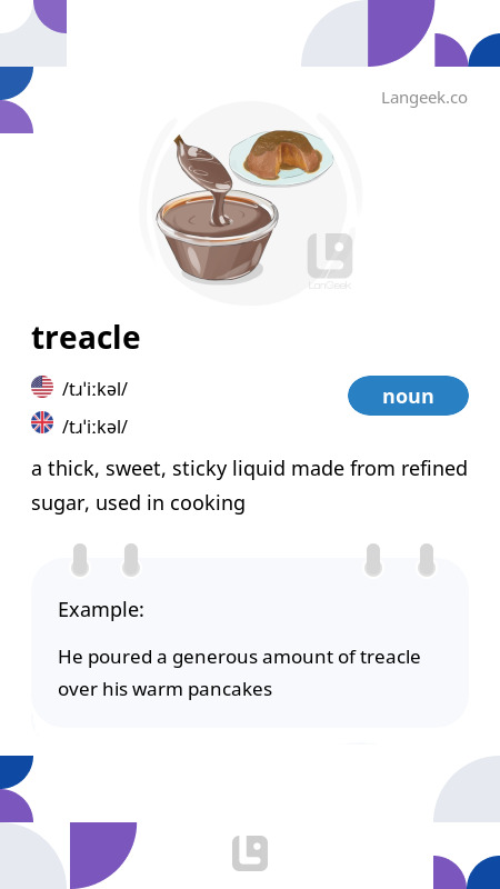 Definition & Meaning of "Treacle" | Picture Dictionary