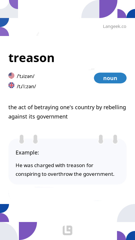 Definition & Meaning of "Treason" | LanGeek