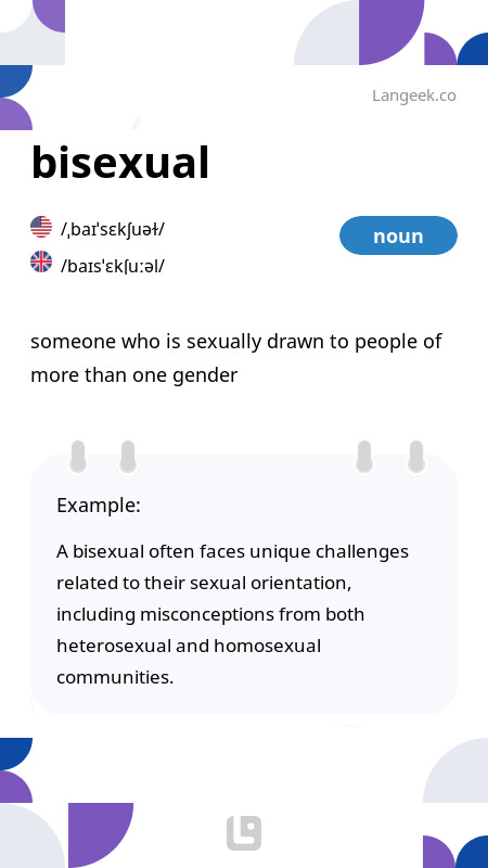 Definition & Meaning of "Bisexual" | Picture Dictionary