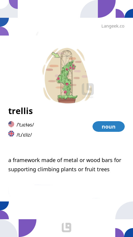 Definition & Meaning of "Trellis" | LanGeek
