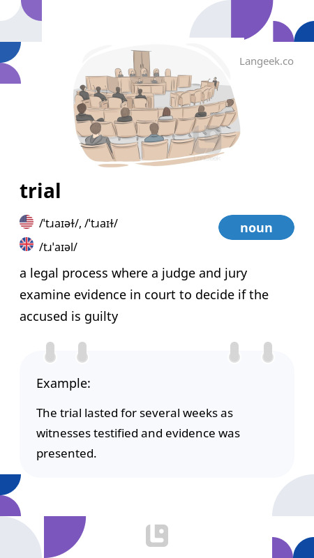 Definition & Meaning of "Trial" | Picture Dictionary