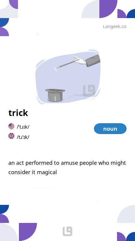 Definition & Meaning of "Trick" | Picture Dictionary