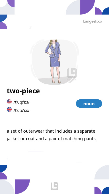 Definition & Meaning of "Two-piece" | Picture Dictionary