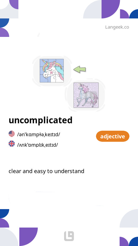 Definition & Meaning of "Uncomplicated" | Picture Dictionary