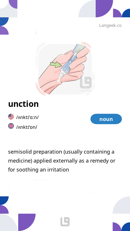 Definition & Meaning of "Unction" | Picture Dictionary