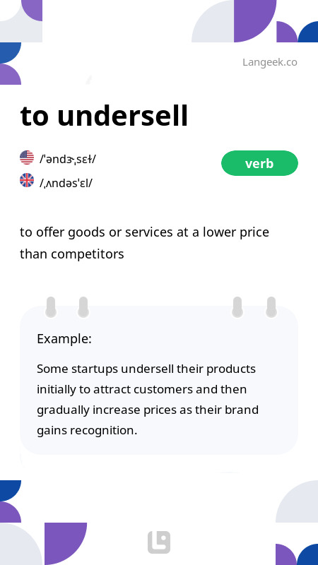 Definition & Meaning of "Undersell" | Picture Dictionary