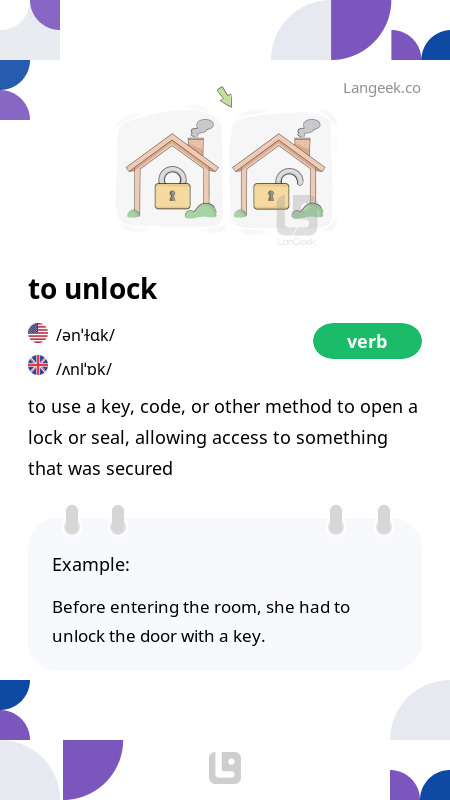 Definition & Meaning of "Unlock" | Picture Dictionary