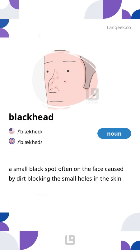 Definition & Meaning of "Blackhead" | Picture Dictionary