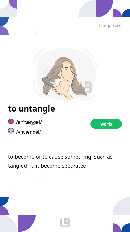 Definition & Meaning of "Untangle" | Picture Dictionary