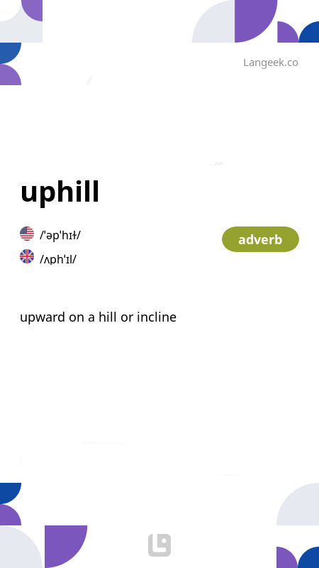 Definition & Meaning of "Uphill" | Picture Dictionary