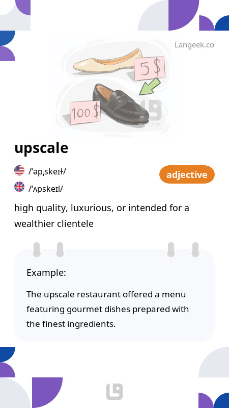 Definition & Meaning of "Upscale" | Picture Dictionary