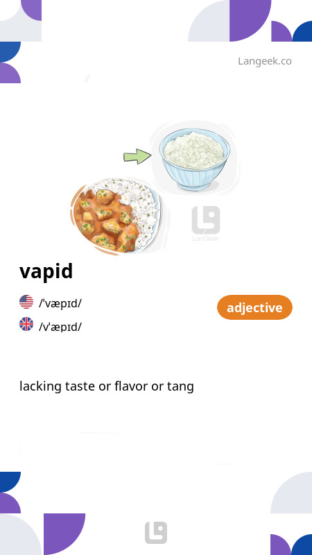 Definition & Meaning of "Vapid" | Picture Dictionary