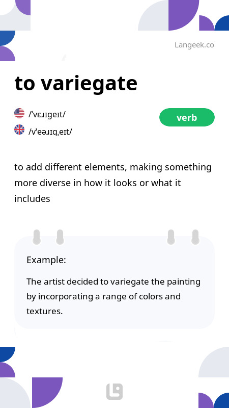 Definition & Meaning of "Variegate" | Picture Dictionary
