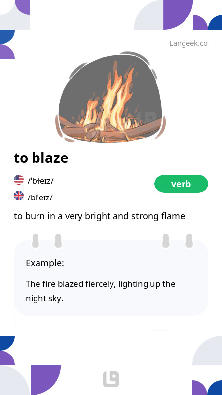 Definition & Meaning of "Blaze" | Picture Dictionary
