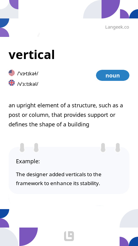 Definition & Meaning of "Vertical" | Picture Dictionary