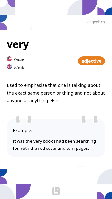 Definition & Meaning of "Very" | Picture Dictionary