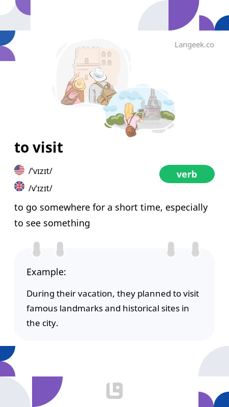 Definition & Meaning of "Visit" | LanGeek
