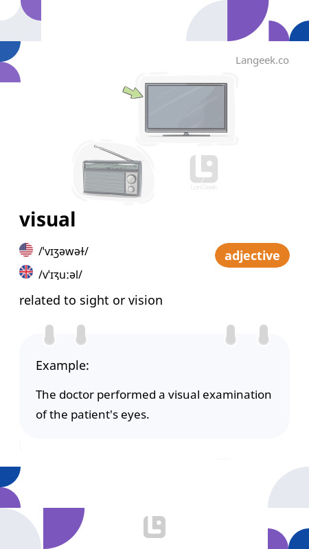 Definition & Meaning of "Visual" | Picture Dictionary