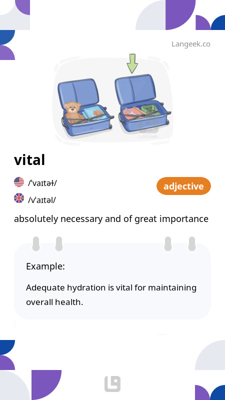 Definition & Meaning of "Vital" | Picture Dictionary