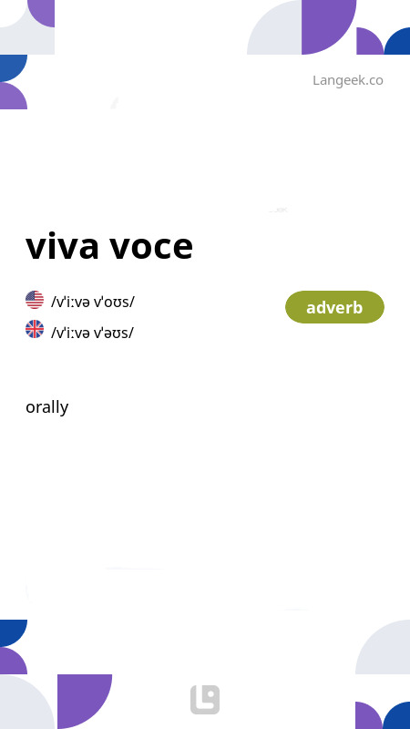 Definition & Meaning of "Viva voce" | Picture Dictionary