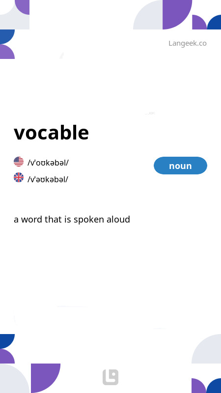 Definition & Meaning of "Vocable" | Picture Dictionary