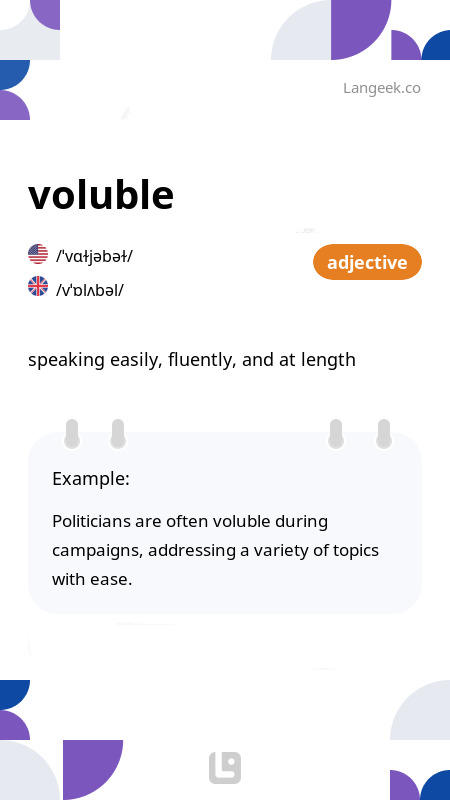 Definition & Meaning of "Voluble" | Picture Dictionary