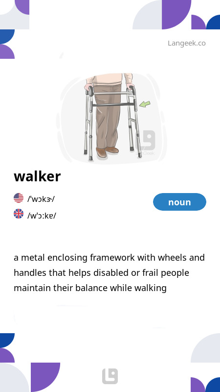 Definition & Meaning of "Walker" | Picture Dictionary