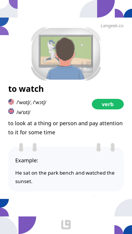 Definition & Meaning of "Watch" | Picture Dictionary