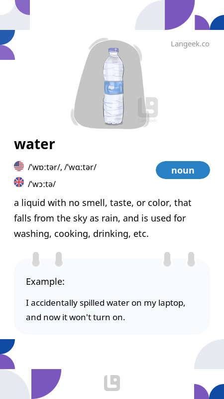 Definition & Meaning of "Water" | Picture Dictionary
