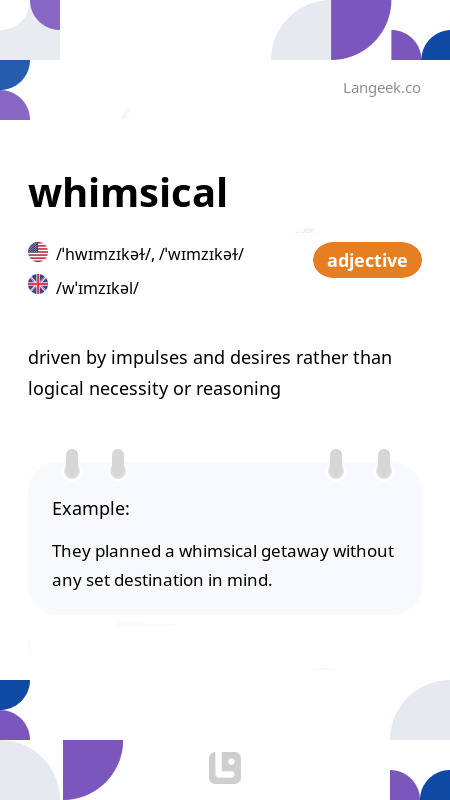 Definition & Meaning of "Whimsical" | Picture Dictionary