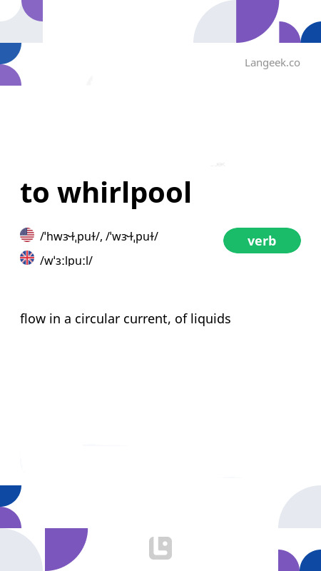 Definition & Meaning of "Whirlpool" | Picture Dictionary