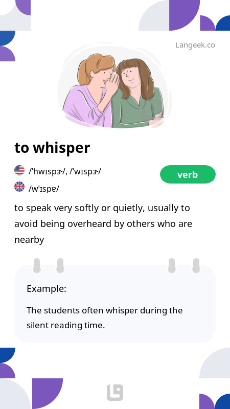 Definition & Meaning of "Whisper" | Picture Dictionary