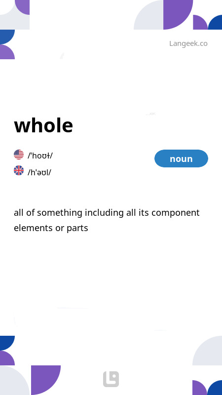 Definition & Meaning of "Whole" | Picture Dictionary