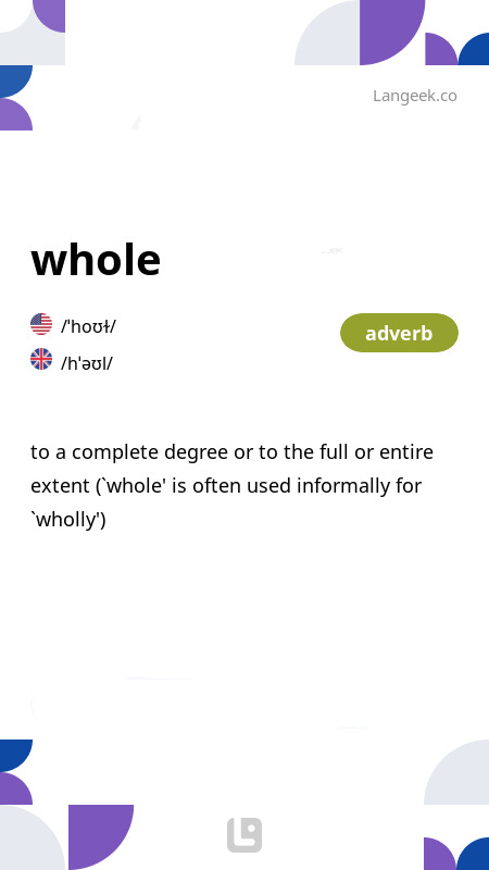 Definition & Meaning of "Whole" | Picture Dictionary