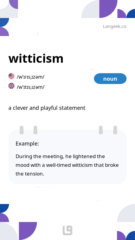 Definition & Meaning of "Witticism" | Picture Dictionary