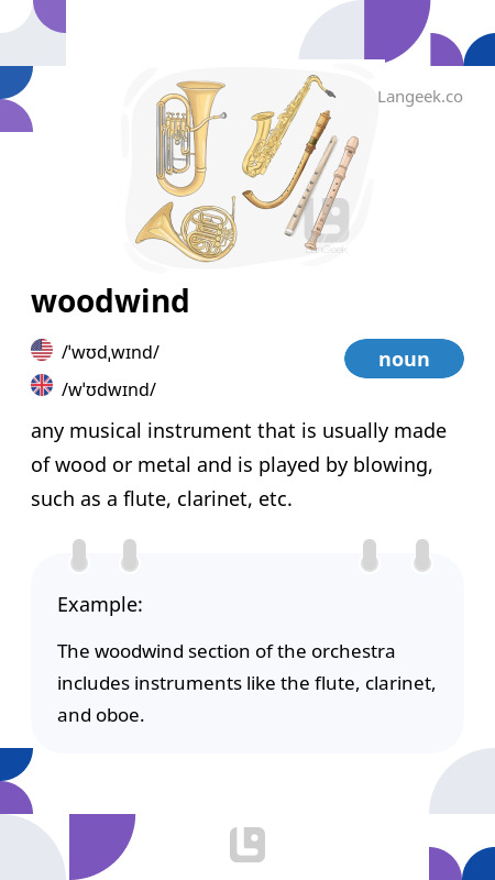 Definition & Meaning of "Woodwind" | Picture Dictionary