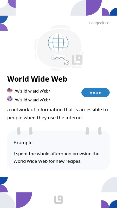 Definition & Meaning of "World wide web" | Picture Dictionary