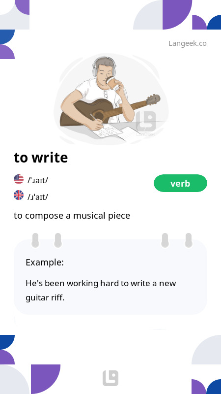 Definition & Meaning of "Write" | Picture Dictionary